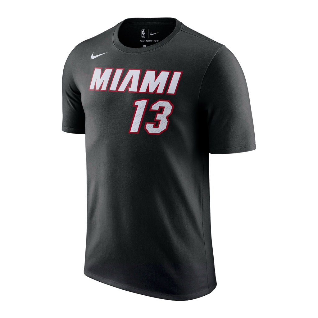 Bam Adebayo NIKE Miami HEAT Icon Black Name & Number Tee – Miami HEAT Store