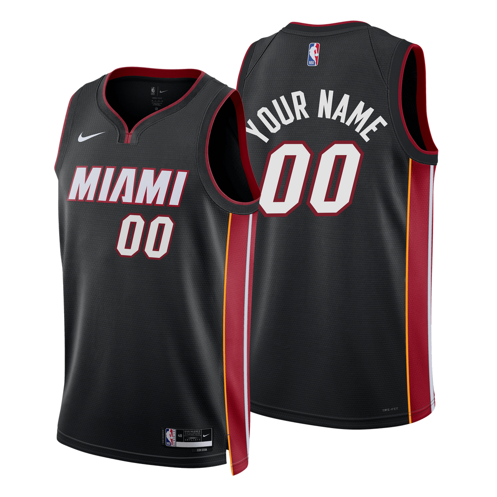 Personalized Nike Miami HEAT Icon Black Swingman Jersey – Miami HEAT Store
