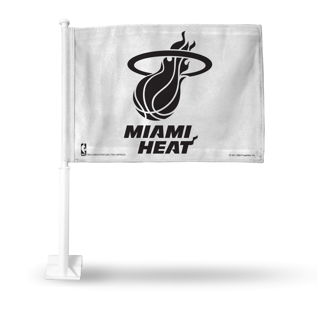 Miami HEAT White Hot Car Flag – Miami HEAT Store