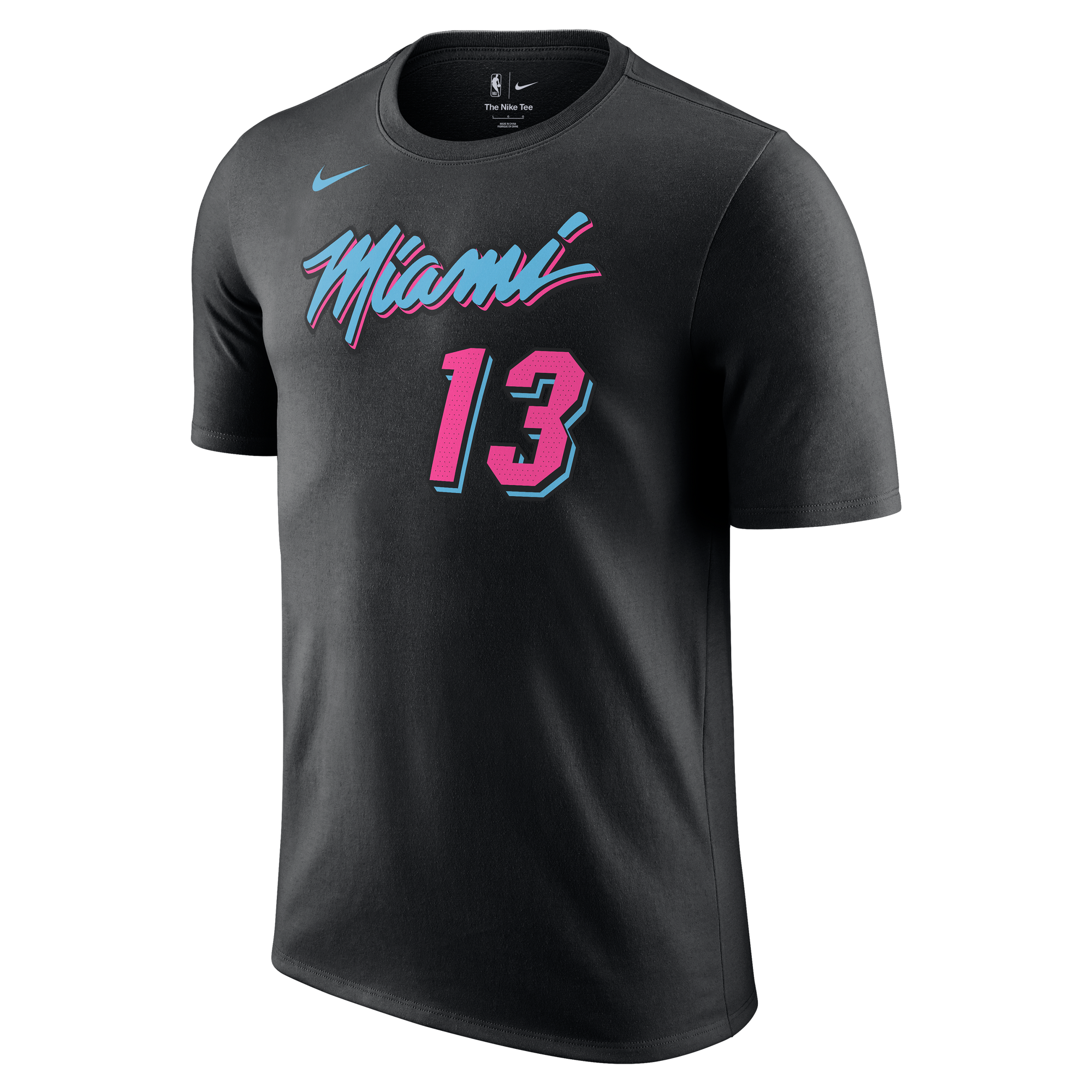 Bam Adebayo Nike Original Vice Nights Name & Number Tee |Miami HEAT| Tee