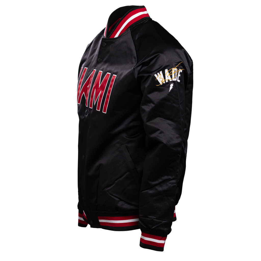 Court Culture x Mitchell and Ness Wade HOF Satin Jacket – Miami HEAT Store